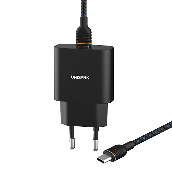 Unisynk USB-C lader 2m 220V 20W + kabel - Skog og Varme